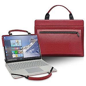 Protective Case + Portable Bag for 13.3" Dell Inspiron 13 2-in-1 7373/Inspiron 13 7380 7370 & ASUS ZenBook S UX391UA/Asus Q325UA/Zenbook Flip S UX370UA & HP Pavilion 13-anXXXX [Not fit ASUS UX392],Red
