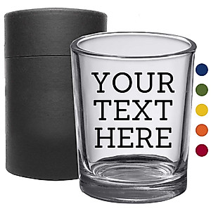 Personalized Printed 2.5oz 1pk Shot Glasses – Customized Gift for Women Men, Custom Message Name Date, Birthday Gift Ideas Friend Her Him, 21st Party Favors, Cute Funny, 16 Colors, Your Text Here