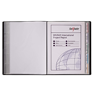 Snopake A4 Indexed Display Book with 40 Pocket - Black