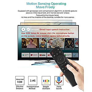 Dupad story G20S Voice Remote Control,2.4G Wireless Voice Control Sensing Air Remote Mouse with IR Learning for Nvidia Shield,PC,Projector,Smart TV,Android TV Box