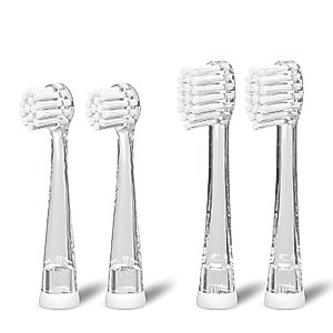 SEAGO Baby and Kids Electric Toothbrush Replacement Heads SG-849 for 513，2139 ，977 - Pack of 4 (025+037
