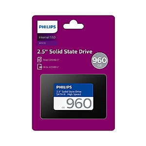 PHILIPS 960GB 2.5” SATA III Internal SSD, Solid State Drive, Up to 550MB/s Read