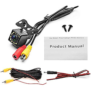 Camecho Vehicle Backup Camera Waterproof Car Rear View Camera 170° Wide Angle 12 LED Night Visions Backup Reversing Parking Cameras