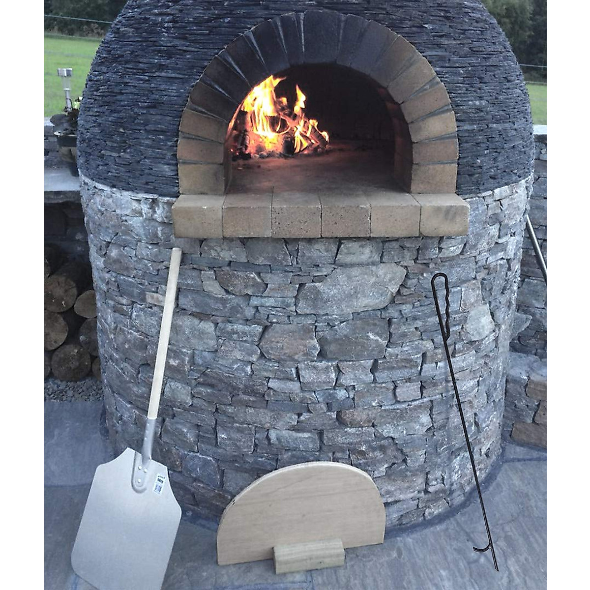 BBQMFG 30 Inch Long Fire Poker for Fire Pit and Fireplace, Outdoor fire Pit Poker Stick, Rust Resistant Black Finish, Minimalism Style…