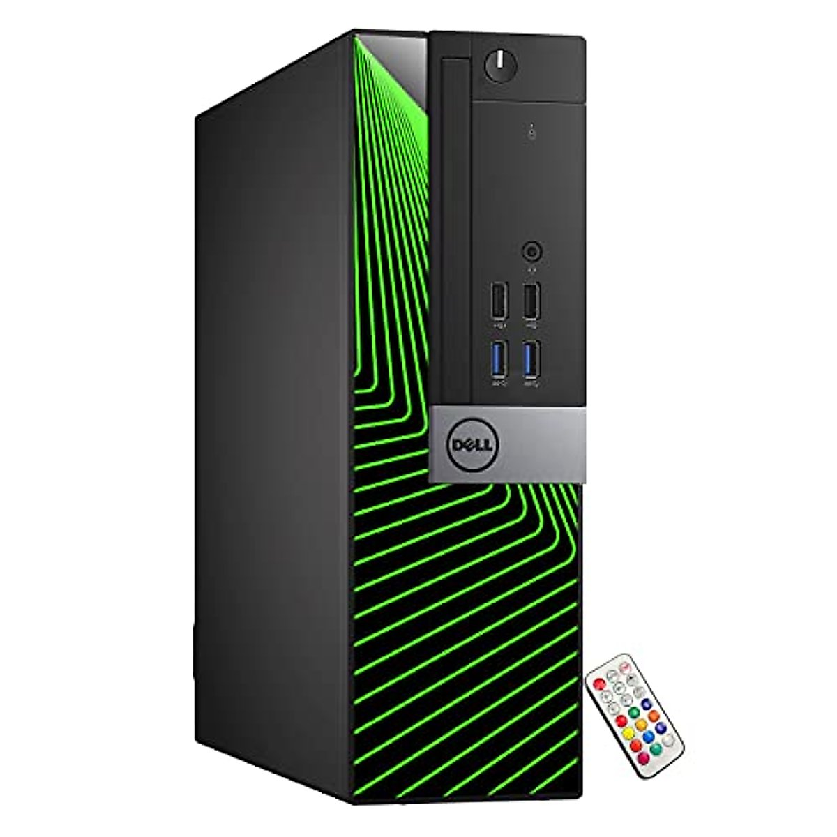Dell OptiPlex Small Form Factor Desktop Computer with RGB Lights i7 6700 3.4 GHz 16GB RAM 512GB SSD Win 10 Pro WiFi, Keyboard & Mouse HDMI (Renewed)