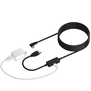 Orzero Link Cable with Individual Type C Charging Port for Quest 3, Quest 2, Quest, PICO 4, NEO 3, 16Ft USB 3.2 Gen 1 A to C Keep Charging to Extend Ultra Battery Life