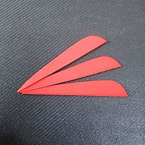 Letszhu Arrows Vanes 4 Inch Plastic Feather Fletching for DIY Archery Arrows 50 Pack (Red)