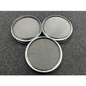 E-ONSALE Aluminum Herbal Pollen Set of 3 Screen Size Stackable Sifter 120, 160, 220 Micron Hash Extractor Sifter Shaker (120M + 160M +220M)