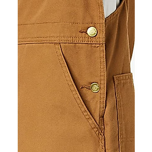 Dickies mens Bib overalls and coveralls workwear apparel, Brown Duck, 30W x 30L US