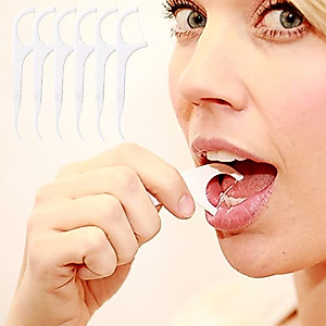 WLLHYF Dental Floss 4 PCS Travel Dental Floss Case Portable Case Refillable Dental Floss Picks Organizer 40 Picks Professional Toothpicks Sticks for Family Hotel Travel Women Men Teeth Cleaning