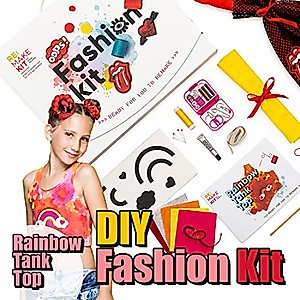 Rainbow Tank Top- Design Your own Personalized Rainbow Tank top with a DIY Arts & Crafts kit! Suited for Kids Aged 11-12 and for Group Activities.