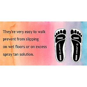 Black 60Pairs(120Feet)Disposable Spray Tanning Feet Pads for Hygienic Foot Protectors,Comfortable & Hygienic Spray Tan Pads Feet-Specifically for the Spray Tanning Industry or Salon,One Size-Non Slip