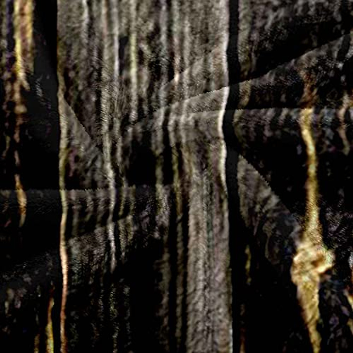 DALEM Soft Fleece Throw Blanket - Fluffy Microfiber Solid Blankets for Bed and Couch Double/Single Size - 59X79Inch Iron Wooden Door Printed Flannel Blanket for Bed, Couch and Sofa