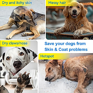 Salmon Oil for Dogs 200 Chews Omega 3 Fish Oil for Dogs - Skin and Coat Supplement for Dog Allergy and Itch Relief - Reducing Dry Itchy Skin Shedding Hot Spots - Salmon Flavor