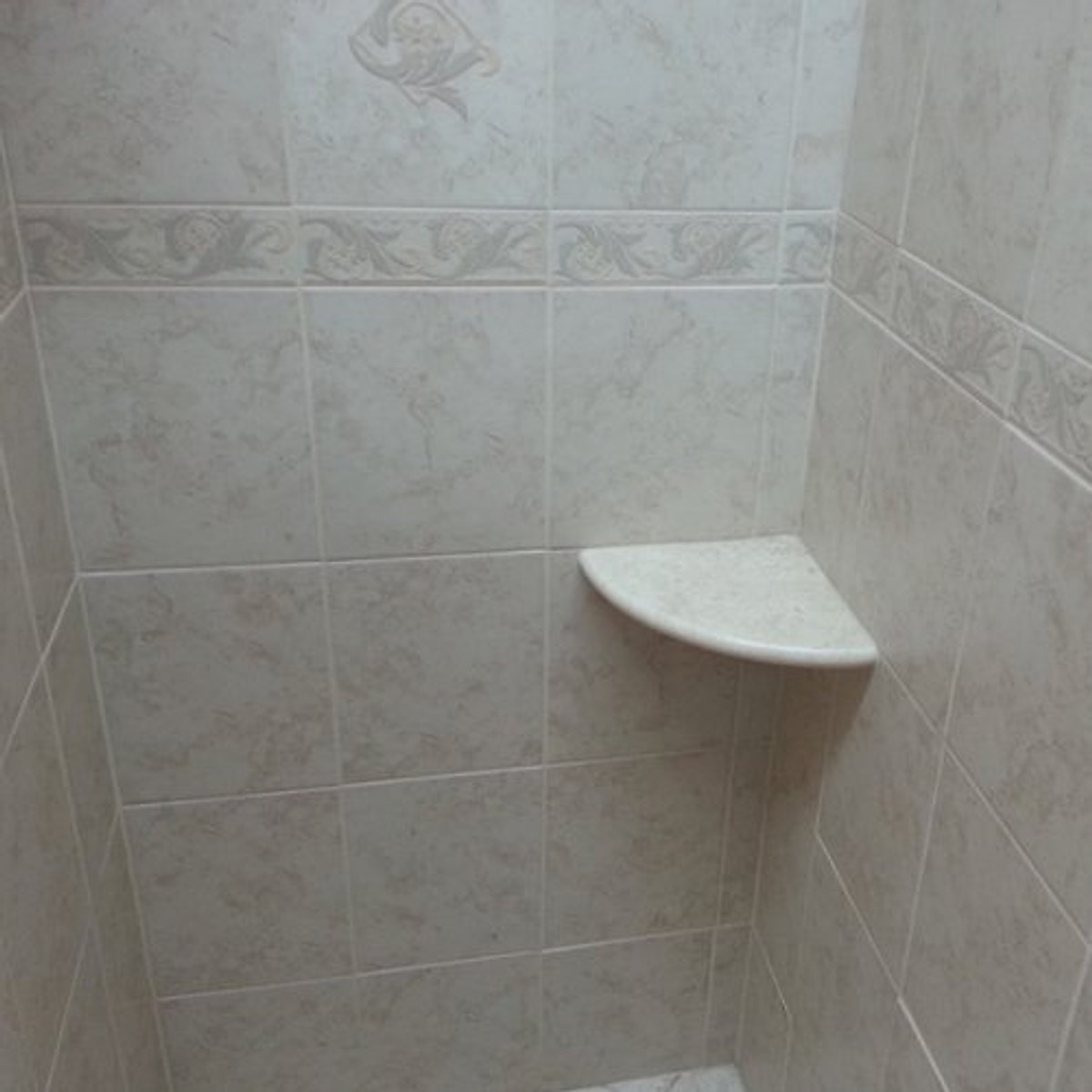 Crema Marfil Marble Both Side Polished Bathroom Corner Shelf 9''x9'' by Tile Spot