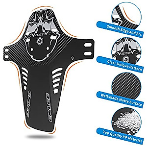 R2Depot Bike Fender with 12 Cable Ties, 2 Parts- Front/Rear Mud Guards Fit for 20"/22"/24"/26" Bike B-2-piece Set