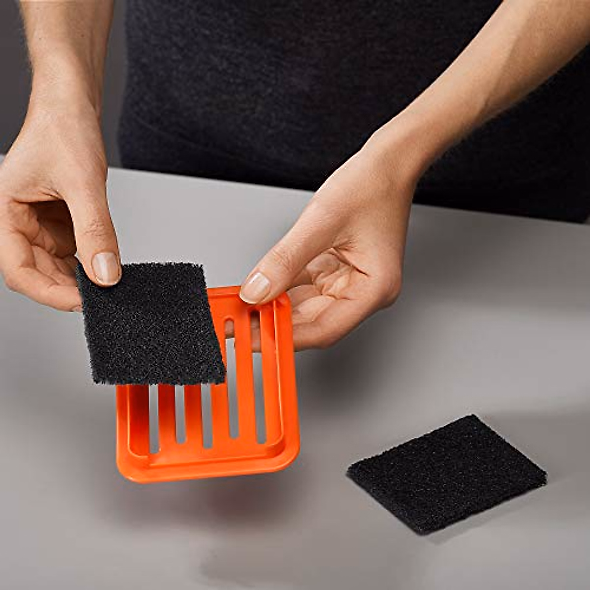 Joseph Joseph Intelligent Waste Titan Trash Can Compactor Kitchen Bin with Odor Filter, Holds up to 60L After Compaction, Stainless Steel, 20L