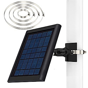 Outdoor Mount for Ring Solar Panel and Ring Super Solar Panel, Fits 1.96-7.87 inch Pole, Tree, Cylindri Rail, Drainage Pipe, No Punching Needed(Black, 1 Pack)