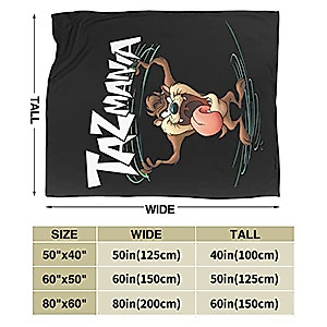 Taz-Mania Blanket Super Soft Throw Blankets for Sofa Bedding Living Kids Adults 50"X40" Inch