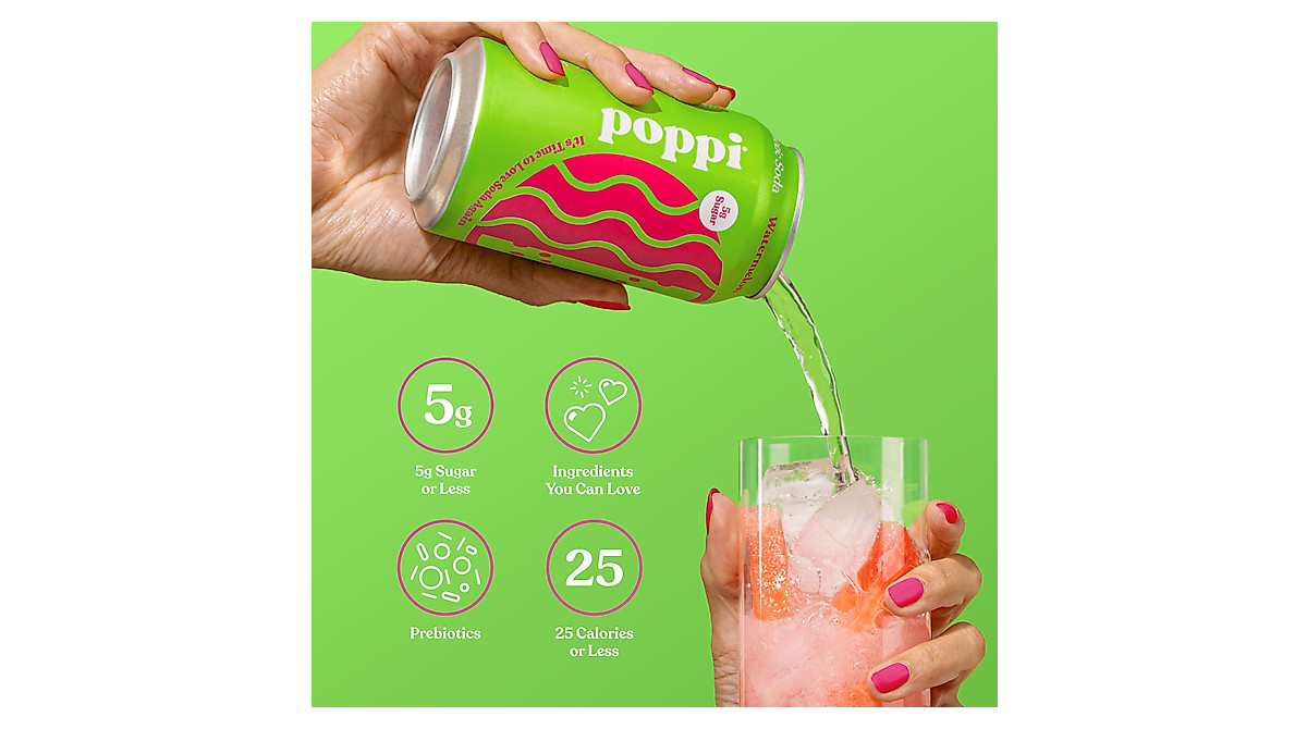 POPPI Sparkling Prebiotic Soda - Refreshing & Healthy