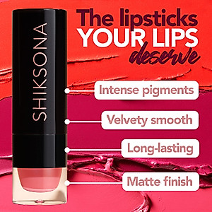 ShikSona Hustlin Hot Mama | Vegan, Creamy, Full Coverage Matte Lipstick in a Timeless, Universal Nude Pink Shade