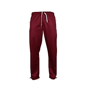 Men Classic Full Zip Track Jacket and Jogging Track Pant Active Wear Sports Tracksuit Set (Burgandy, S)