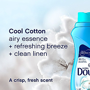 Downy Ultra Laundry Fabric Softener Liquid, Cool Cotton Scent, 103 Fl Oz, 120 Total Loads