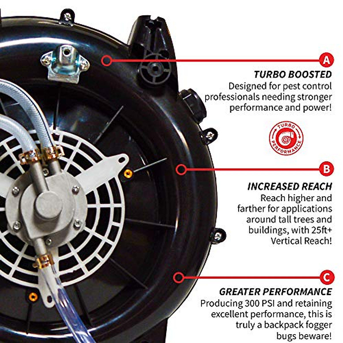 Tomahawk Turbo Boosted Backpack Fogger Leaf Blower ULV Sprayer Machine for Garden Spraying with Gas Powered Engine