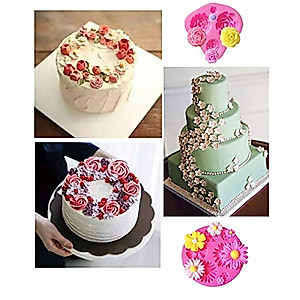 FIRETREESILVERFLOWER Silicone Mould for Flower and Butterfly Candy - for Cake Decoration,Chocolate Fudge, Polymer Clay, Soap, Confectionery Projects.