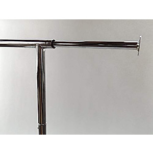 NAHANCO RCS2 Metal Collapsible Rolling Garment Rack, Chrome (1 Rack)
