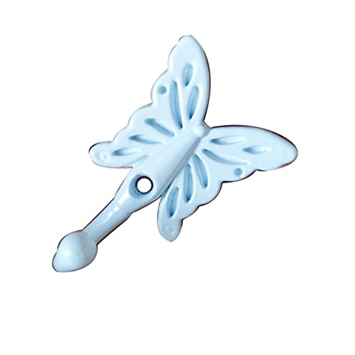 AOLZUNK 5 PCs White Color Butterfly Shaped Wall Hooks Wall Mounted Hanger for Hanging Towels Clothes Scarves Keys Bedroom Bathroom Kitchen Hat Coat