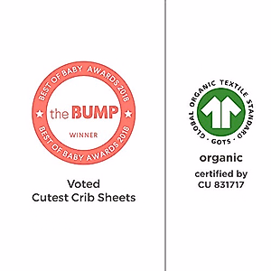 Burt's Bees Baby - Fitted Crib Sheet, Boys & Unisex 100% Organic Cotton Crib Sheet for Standard Crib and Toddler Mattresses (Hello Moon!) 28x52 Inch (Pack of 1)