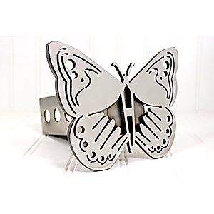 Custom Hitch Covers 12036-Stainless Butterfly Hitch Cover, 2"