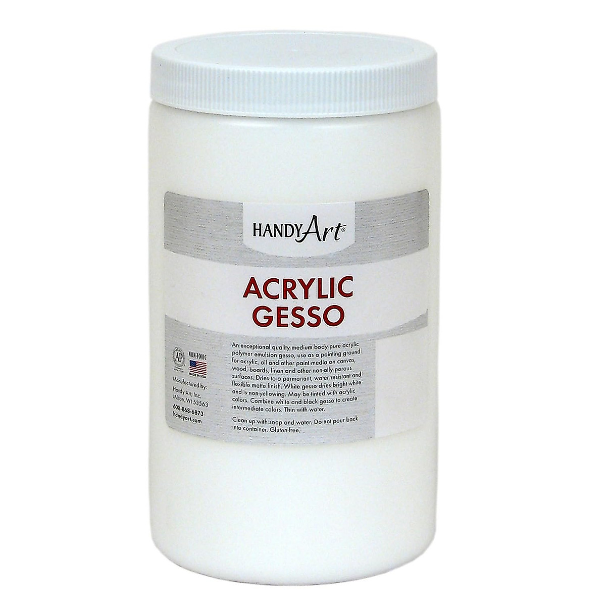 Handy Art® 440-003 Medium Student Acrylic Paint, 32 oz., Gesso White