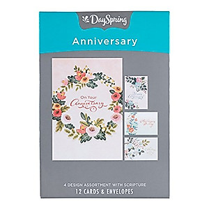 DaySpring Anniversary - Inspirational Boxed Cards - Floral Border - 18561