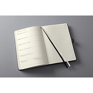 SIGEL C2415 Conceptum Weekly planner and notes 2024, approx. A6, black, hardcover, 2 pages = week on left/notes on right, 176 pages