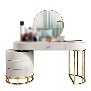 sgzyl Multi-Drawer Dressing Table LED Light Vanity Table and Chair Set Combination Dressing Table