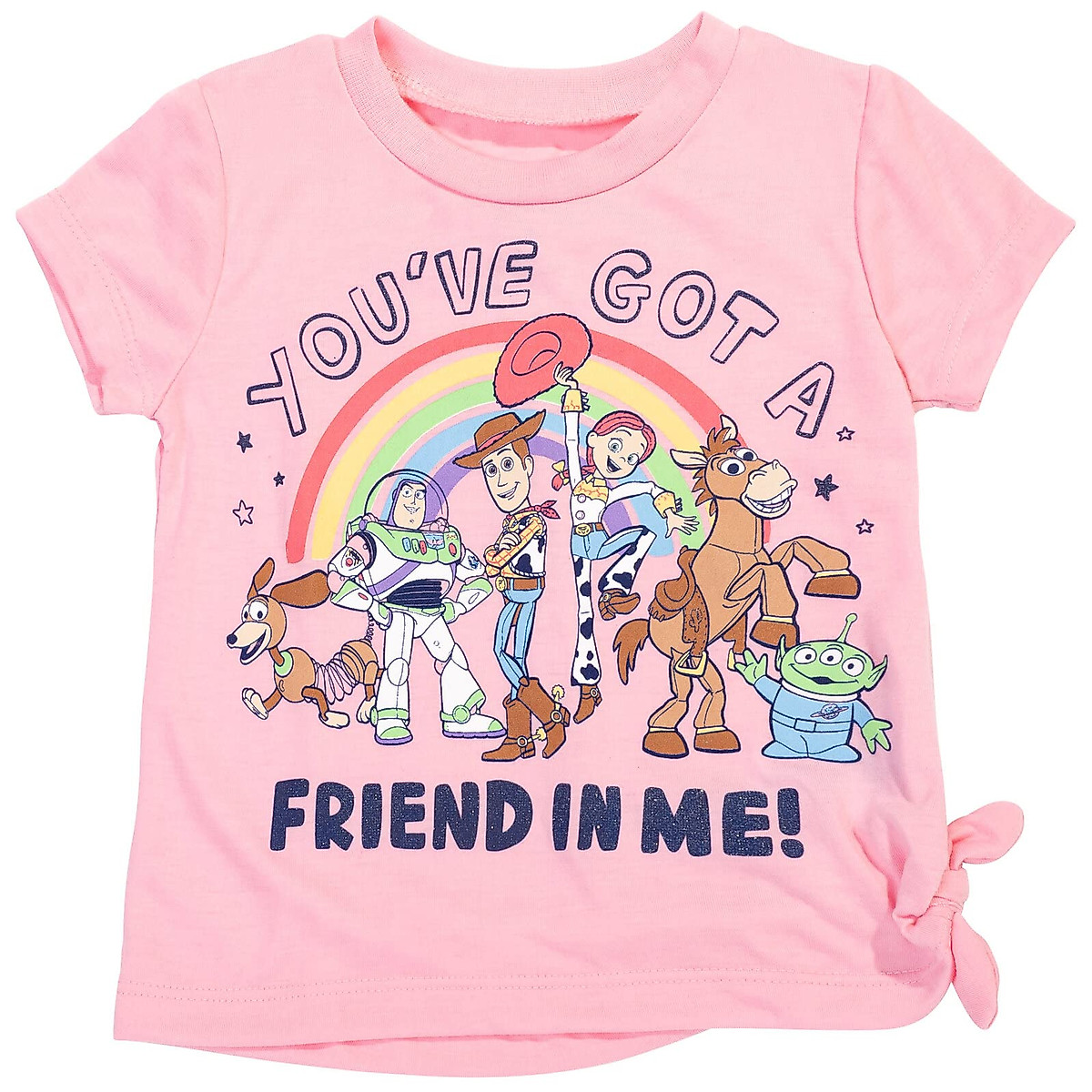 Disney Pixar Toy Story Woody Buzz Lightyear Jessie Toddler Girls T-Shirt and Shorts Outfit Set Toy Story Pink 2T