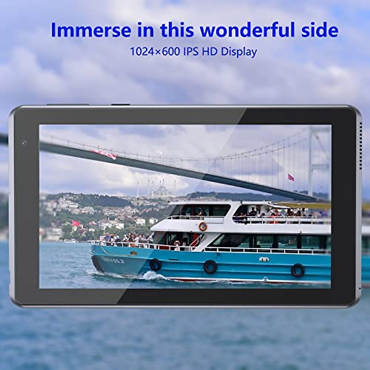 BYANDBY Tablet 7 inch Android 11.0 Tablet, 32GB ROM （128GB Expand）, Quad-Core, WiFi, GMS, Dual Camera, Educational, Games （Black）