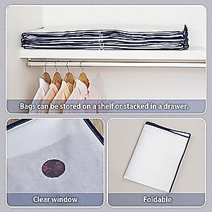 Astro 001-10 Kimono Storage Bag, White, 2-Way Opening, Set of 5, Transparent Window, Non-woven Fabric, Zipper Type