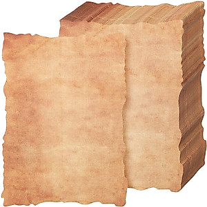 100 Sheets Vintage Cotton Watercolor Paper Cardstock Blank 200 Gsm Thick Deckle Edge Paper Antique Edge Virgin Paper for Drawing Writing Printing Decorative Invitations Greeting Cards (5 x 7 Inch)