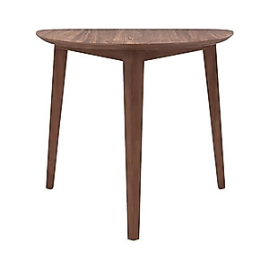 New Classic Furniture Mid-Century Modern Oscar Corner Table 3-Piece Dining Set, Walnut