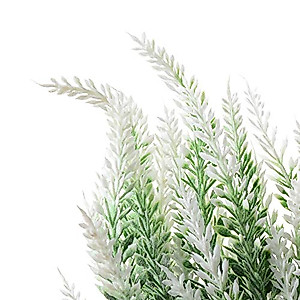 TYEERDEC Artificial Flowers 6 Bundles Lavender Bouquet for Wedding Home Office Decoration - White