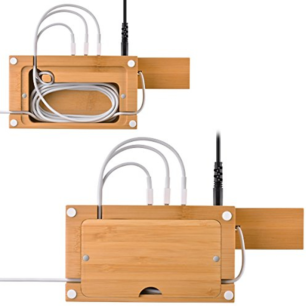 ZeroElec Charging Dock Air Pods Apple Watch Charger Stand Bamboo Wood Charging Station Desk Organization Compatible with AirPods/Apple Watch 3/2/1/iPhone