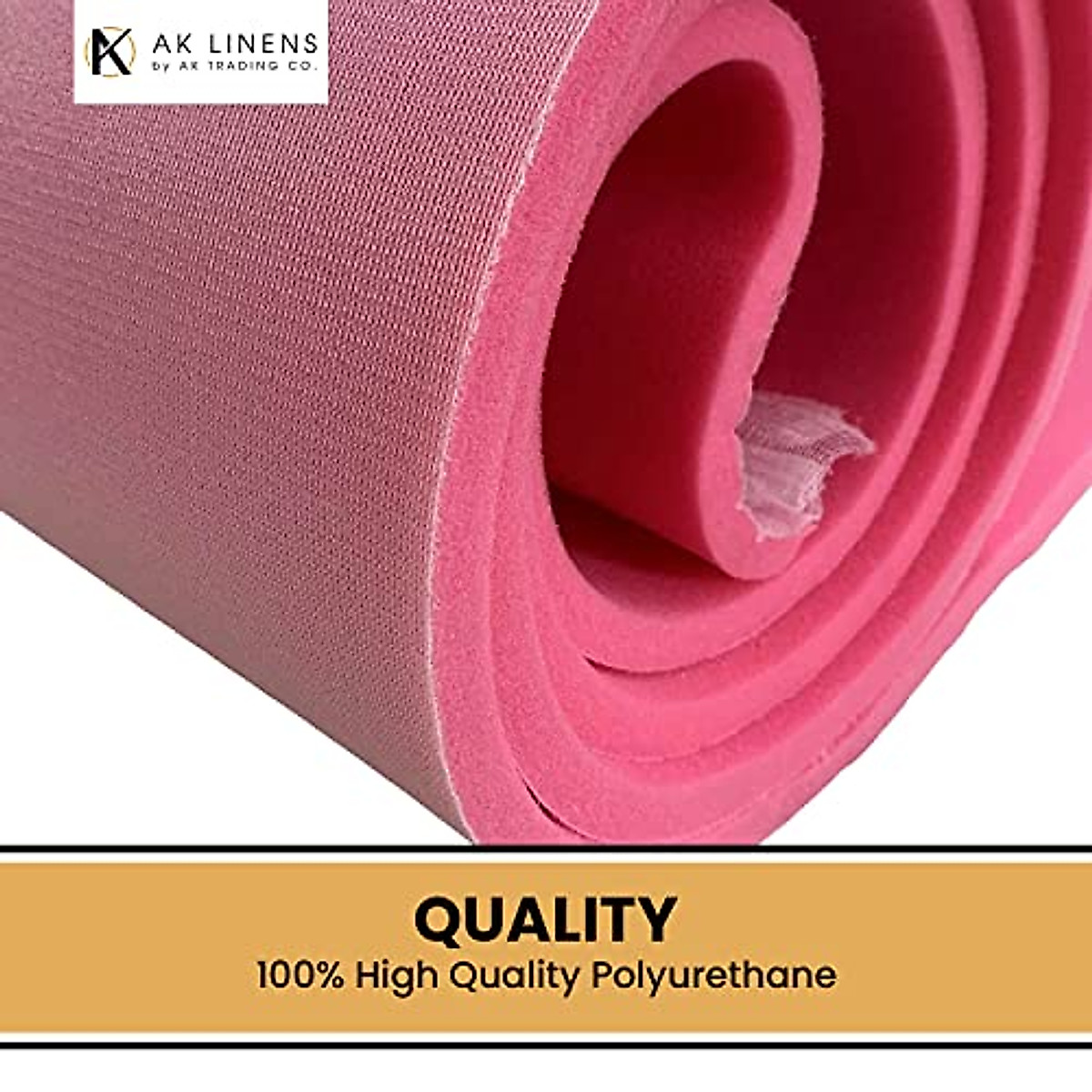 AK TRADING CO. 1/2" Thick-58 Wide Scrim Fabric TS Backed Sew Foam-Perfect for Upholstery, Car Replacement, Boat Seats, Office Furniture, and Much More-by The Yard, 1 Yard