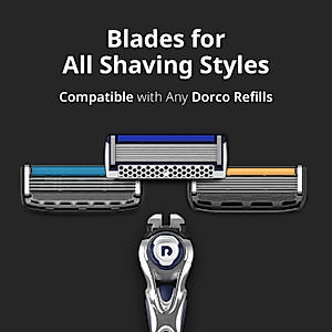 Dorco Pace 7 - World's First and Only Seven Blade Razor - 12 Cartridges (No Handle)