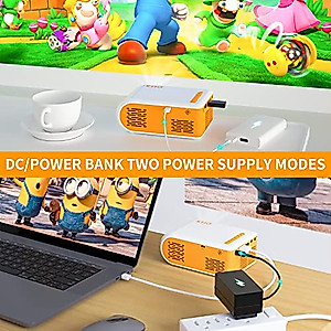 Mini WiFi Projector for iPhone, KHQ Portable WiFi Video Projector 1080P Supported, Home Theater Movie Projector with WiFi, Compatible with Laptop, PS4, HDMI, USB, iOS & Android