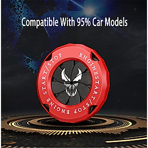SEICAROO Push to Start Button Cover,Spin Engine Start Stop Button Cove, Rotary Car Start Button Cover,Engine Start Button Cover for Venom Car Interior Accessory