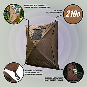Clam Quick-Set Wind and Sun Panel Attachment for Escape Sport Screen Shelter Canopy Tent with Carrying Bag, Accessory Only, Brown (2 Pack)