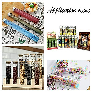 PH PandaHall 100pcs Clear Plastic Tube Bead Containers, Transparent Plastic Small Empty Storage Tubes Bead Container Set Organizers Boxes with Lid 15ml (75x13mm /2.9x0.5”)